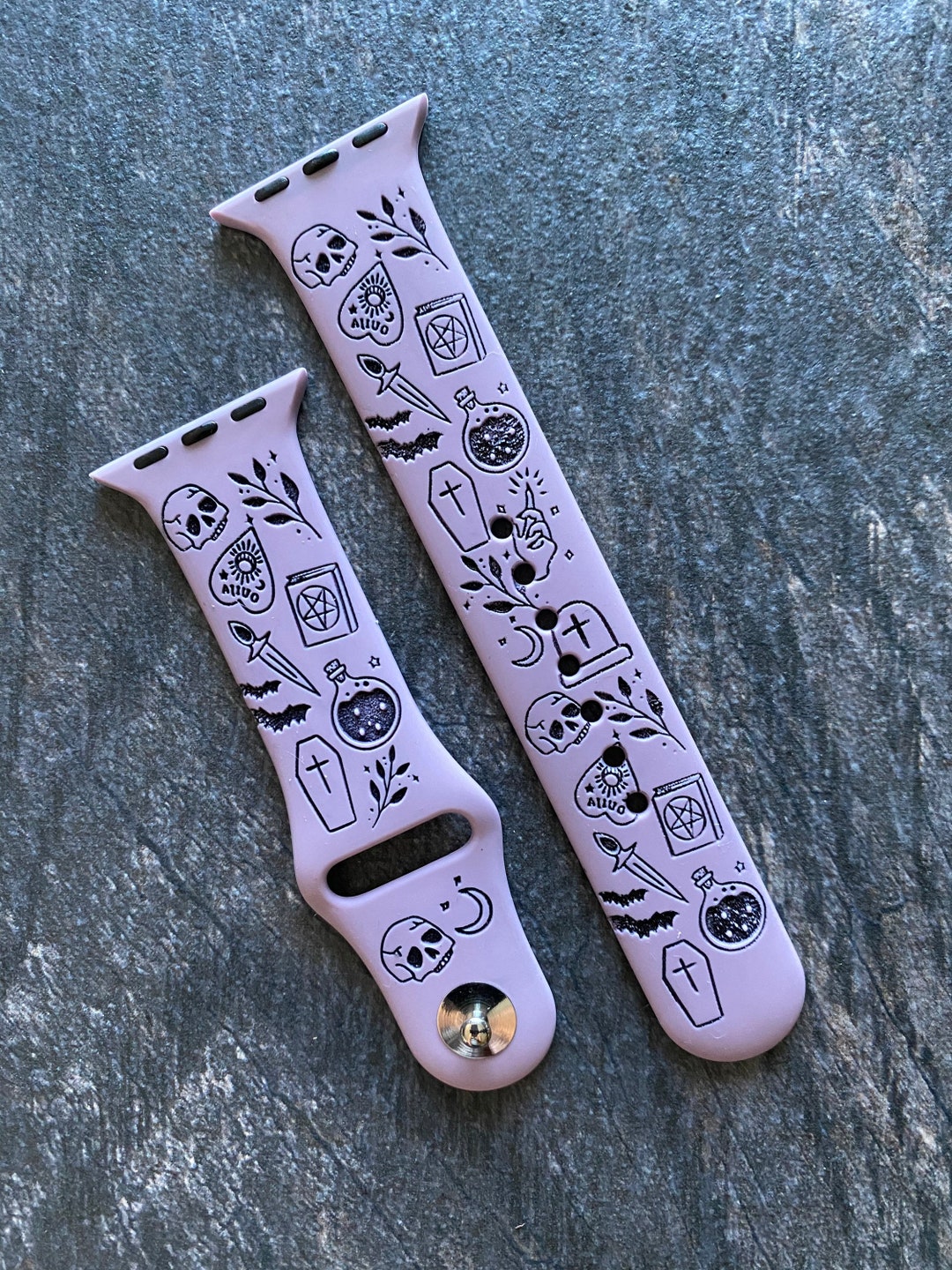 Spooky Engraved Watch Band for Apple Watch Halloween Witchcore ...