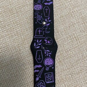 Spooky Engraved Watch Band for Apple Watch Halloween Witchcore ...