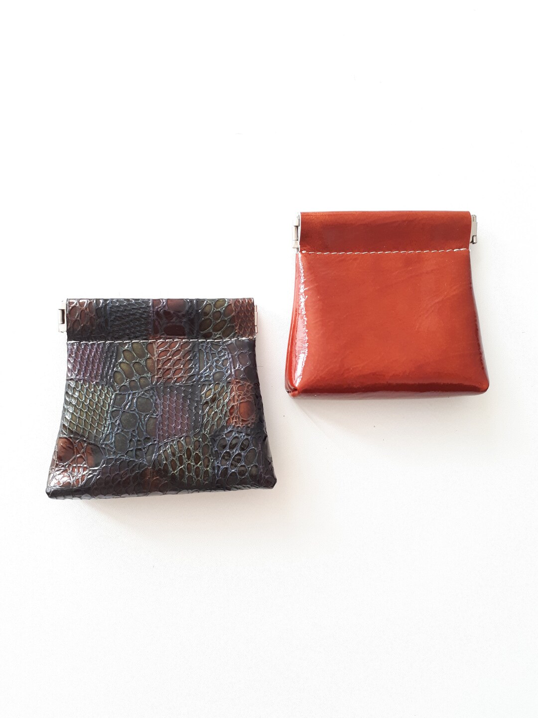 Small Leather Coin Wallet Made of Unique Soft Leather. A Leather Pouch ...