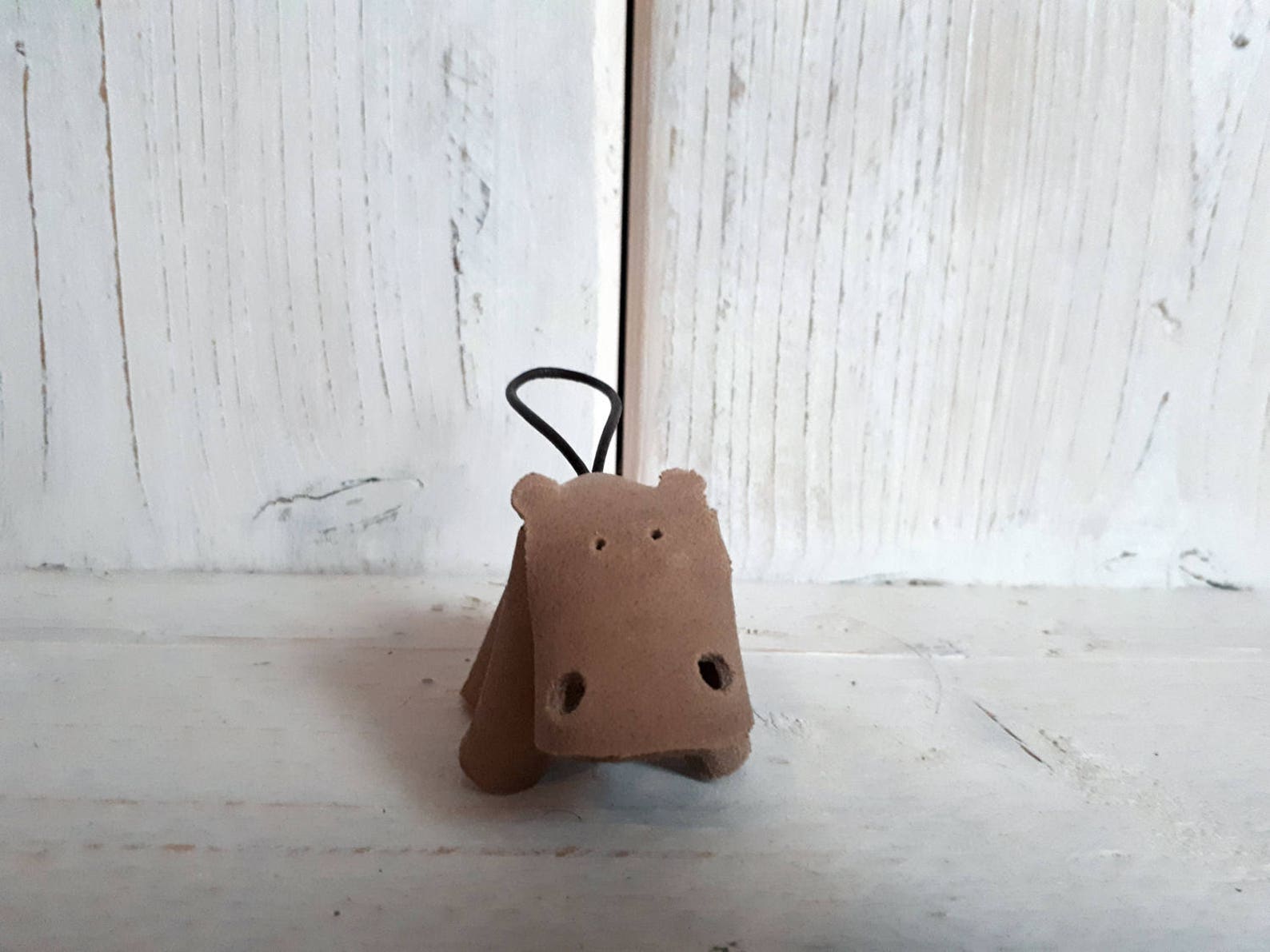 Folded Leather Key Chain Folded Animals Leather Hippo - Etsy