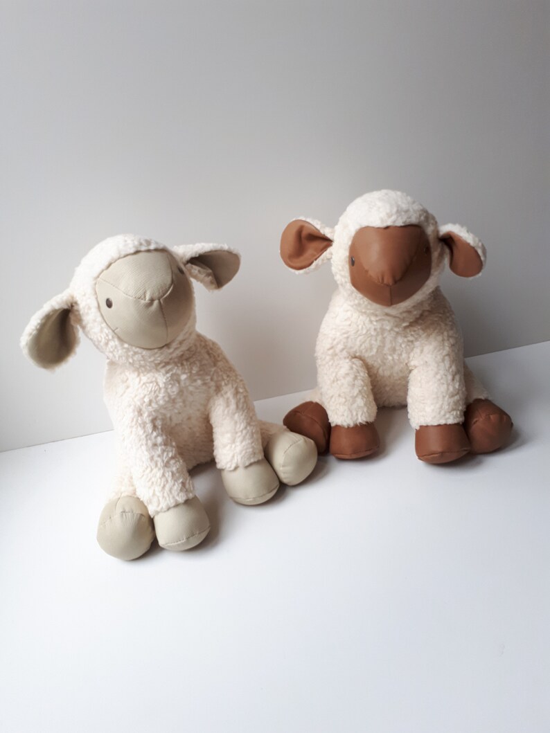 Leather Stuffed Sheep Beautiful as Decoration in the Nursery - Etsy