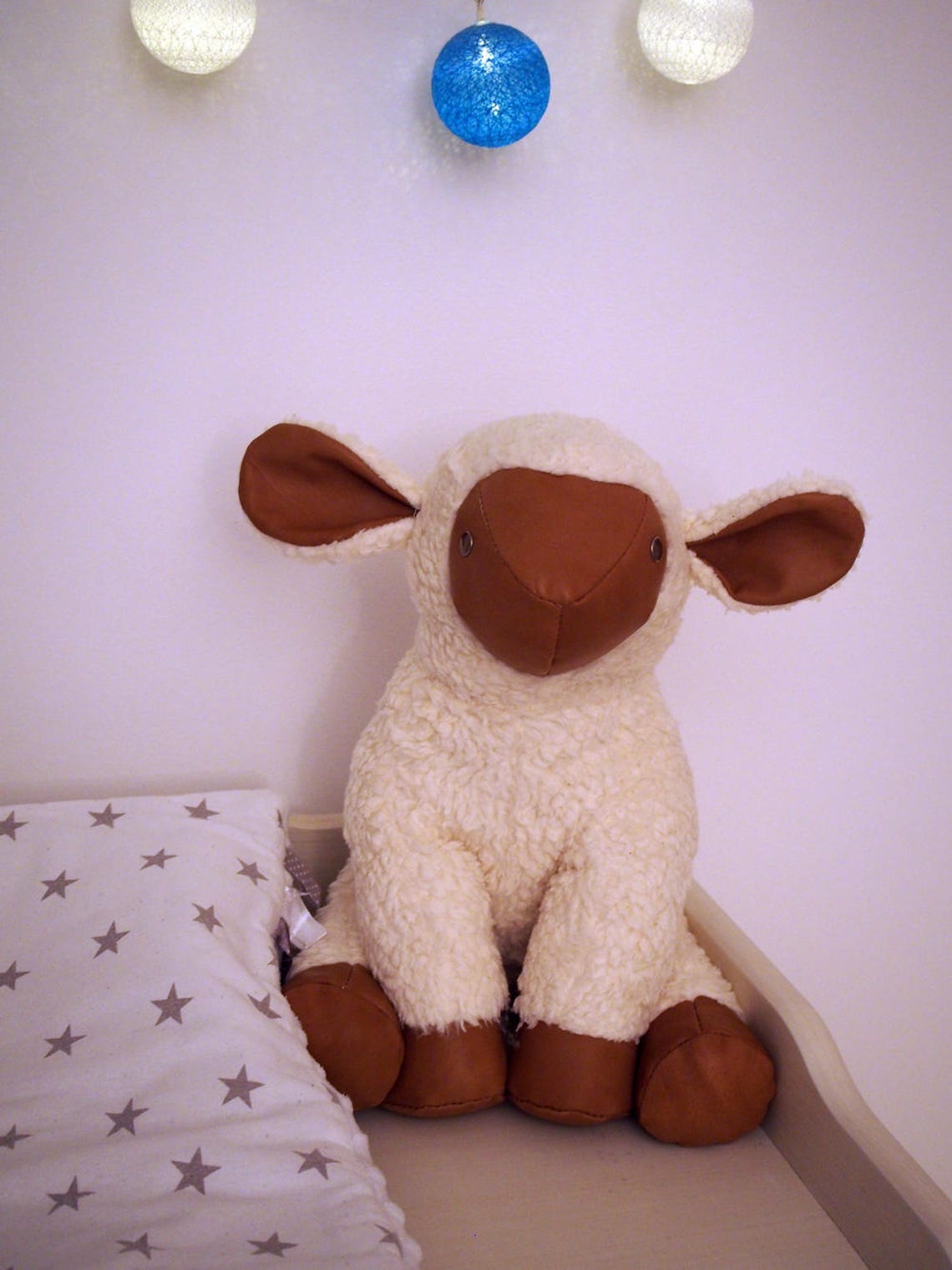 Leather Stuffed Sheep Beautiful as Decoration in the Nursery - Etsy
