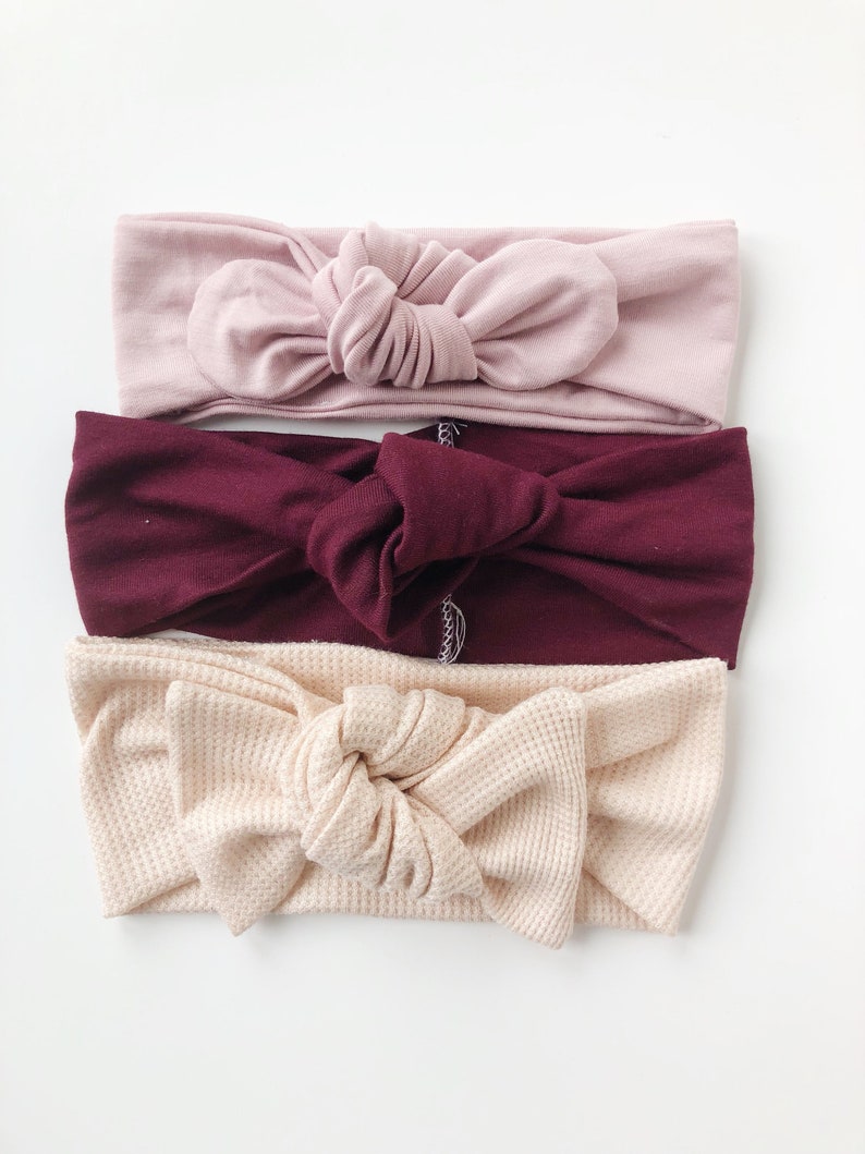 Basic Top Knot Set Headband Baby Bows Top Knot Headband Baby - Etsy