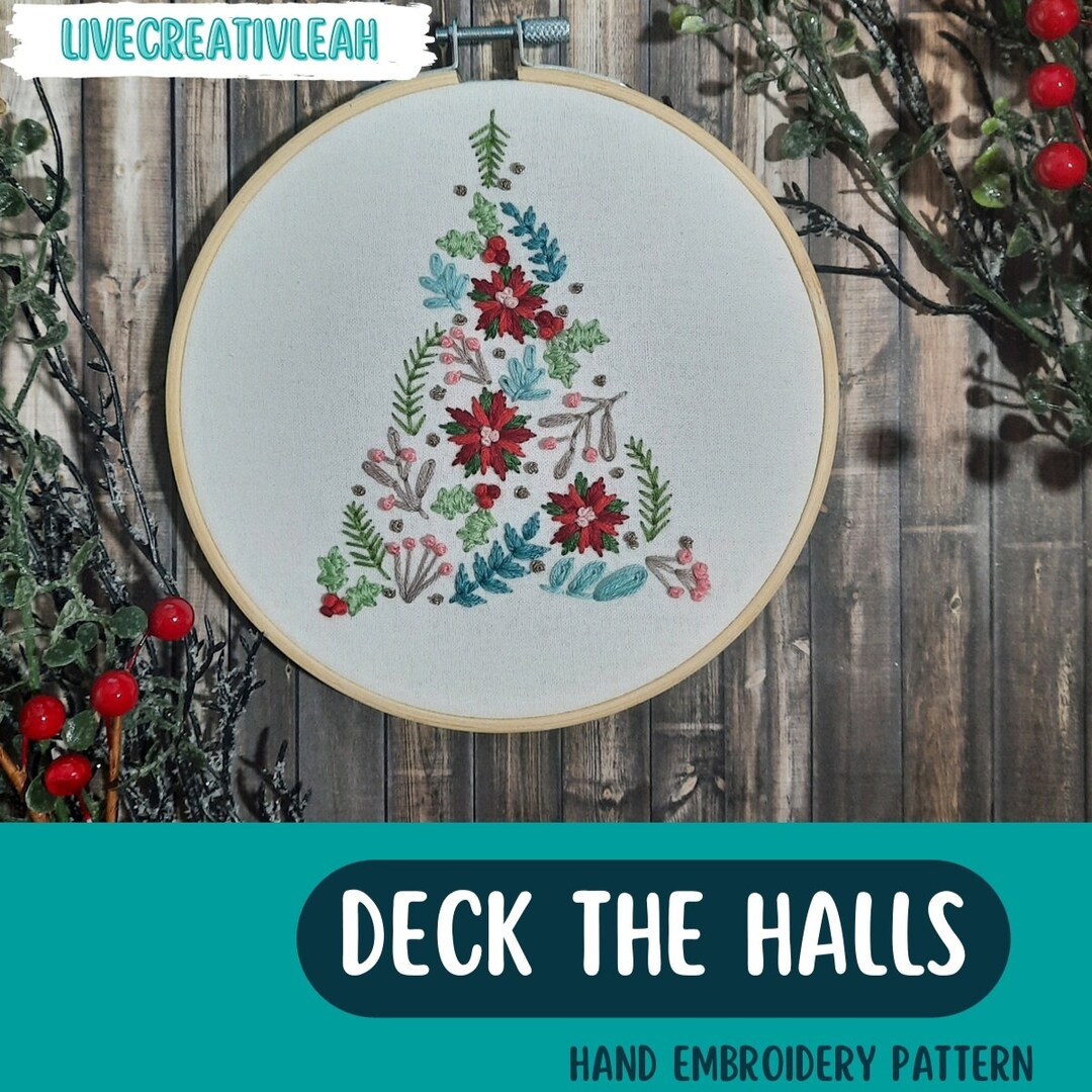 Christmas Embroidery Pattern Christmas Tree Embroidery - Etsy