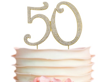 50th anniversary cake topper | Etsy