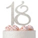 18 Birthday Cake Topper | SILVER 18th Birthday | Number Eighteen | 18th ...