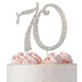 70 Birthday Cake Topper SILVER 70th Rhinestone Anniversary Topper 70 ...