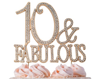 Number 10 Cake Topper - Etsy