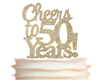 50 GOLD Cake Topper 50th Birthday or Anniversary Decoration | Etsy