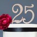 25 Cake Topper | 25th ROSE GOLD Birthday or Anniversary Cake Topper ...