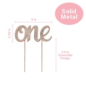 1 Birthday Cake Topper One First Birthday Cake Topper ROSE - Etsy