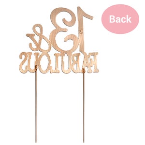 13 Birthday Cake Topper - 13 and Fabulous - ROSE GOLD Number 13 Cake ...