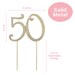 50 GOLD Cake Topper - 50th Birthday or Anniversary Decoration Ideas ...