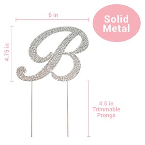 Letter "b" Birthday Cake Topper | B Wedding Cake Topper | SILVER Letter ...