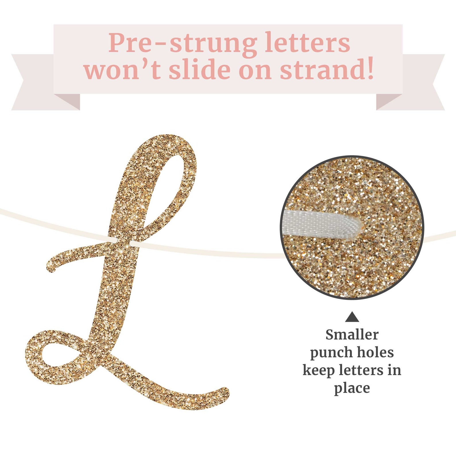 Welcome Little One Banner - NO DIY - Gold Glitter Baby Shower Gender ...