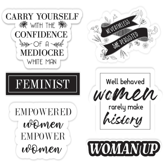 Feminist Stickers for Women Set of 6 Waterproof Stickers - Etsy