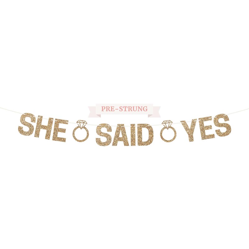 She Said Yes Banner - Etsy