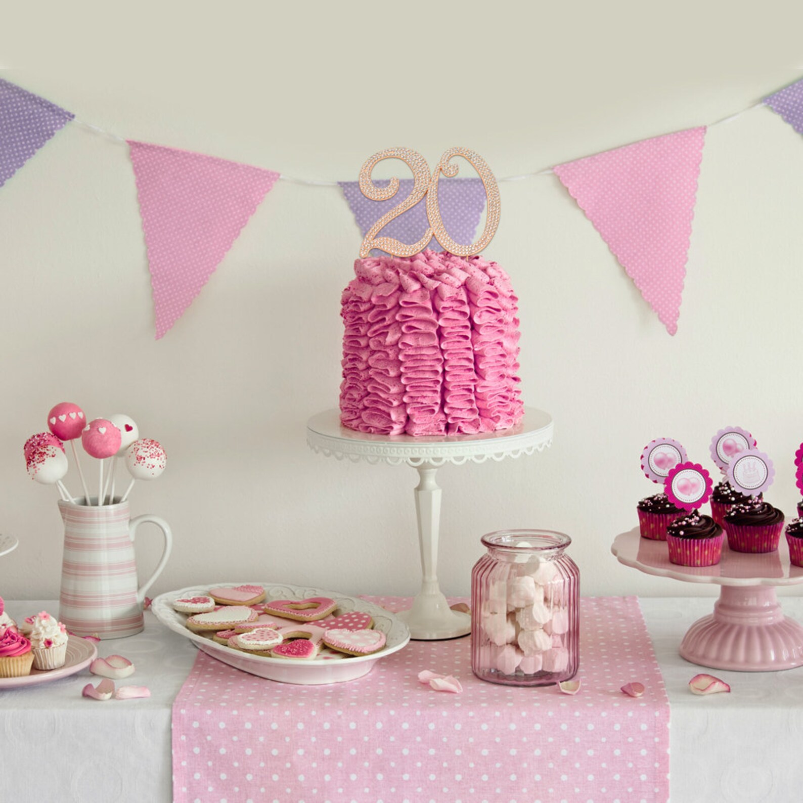 20 Birthday Cake Topper ROSE GOLD Number Twenty Cake Topper - Etsy