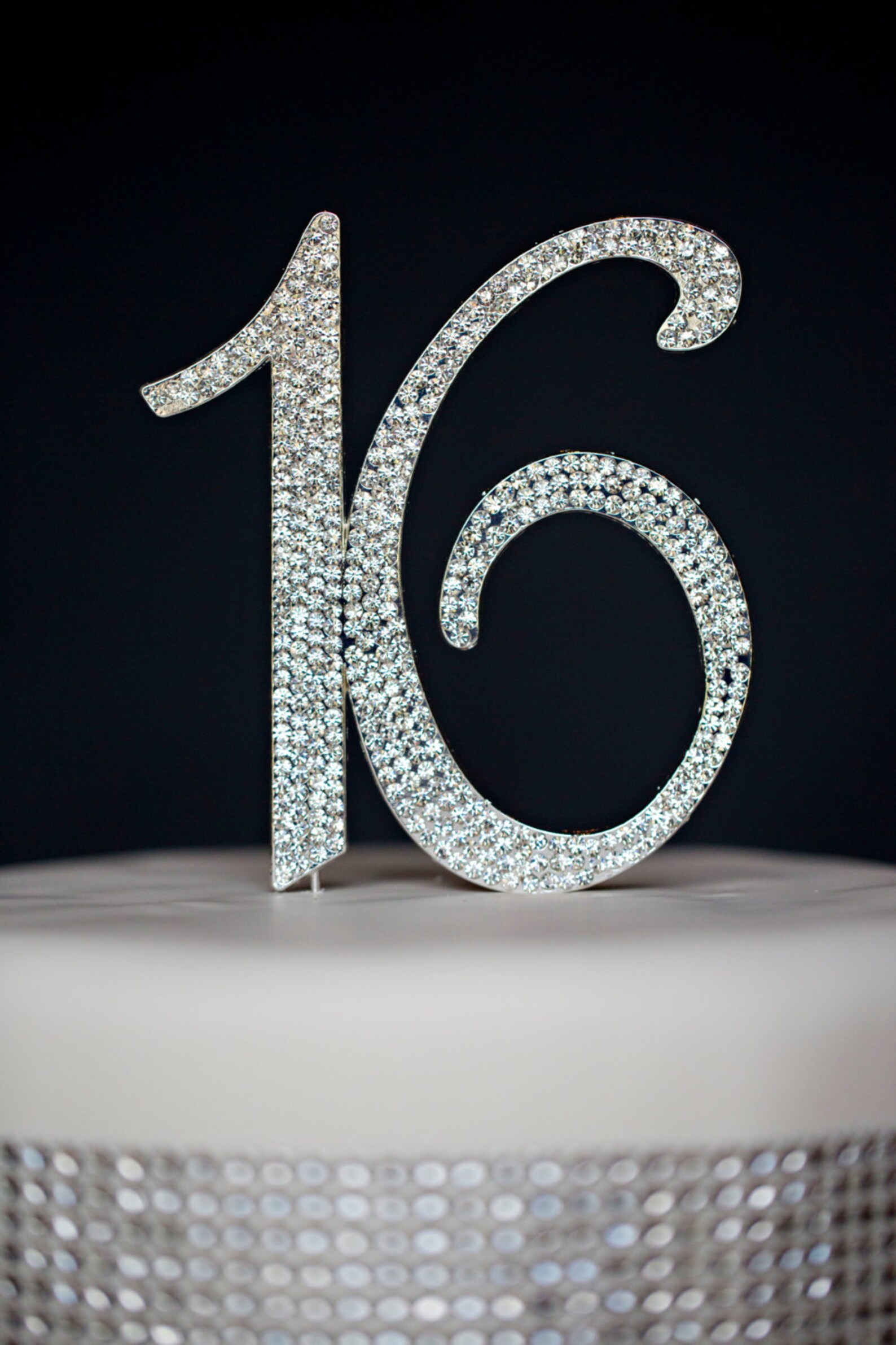 16 Birthday Cake Topper SILVER 16th Birthday Party - Etsy