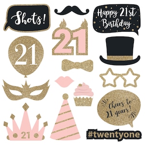 21st Photo Booth Props | FULLY ASSEMBLED | 21st Birthday Photo Booth ...