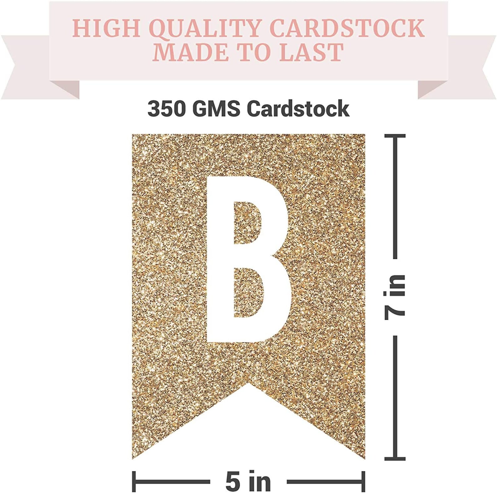 Pre-Strung Happy Birthday Banner Gold Banner on 6 ft String | Etsy