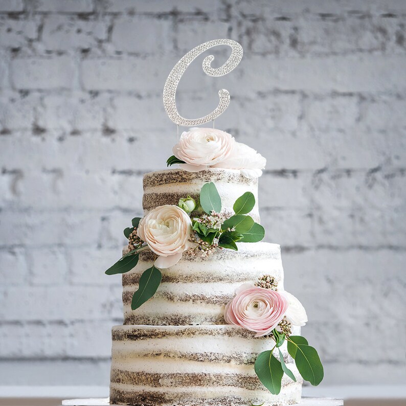 Letter c Birthday Cake Topper C Wedding Cake | Etsy