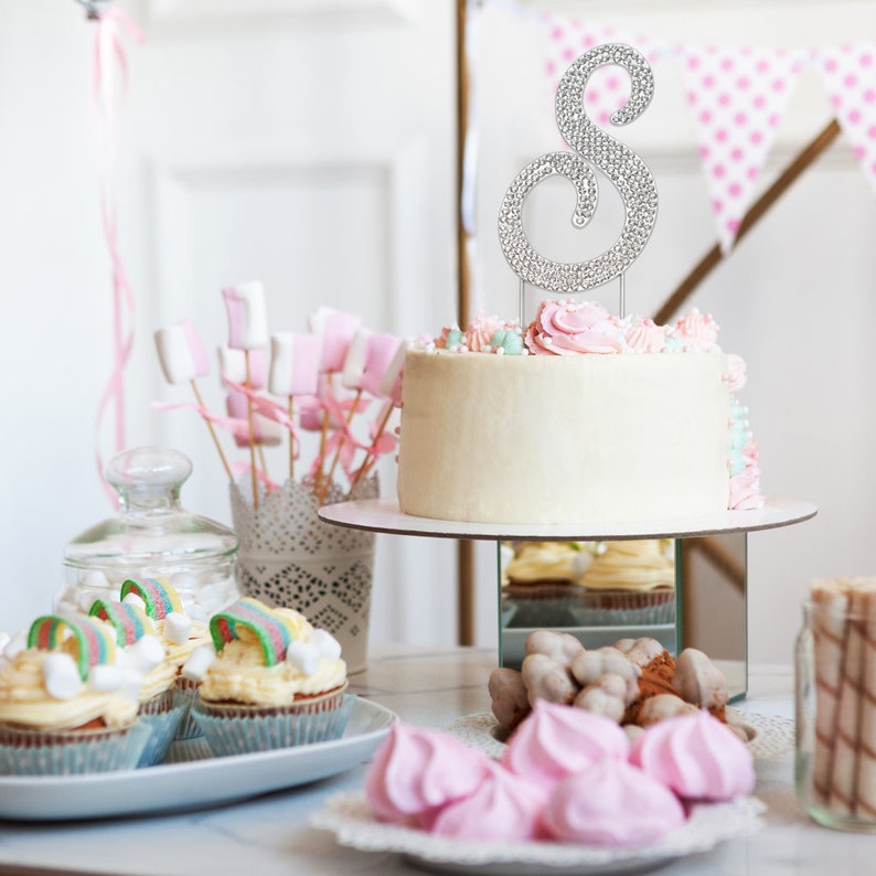 Letter "s" Birthday Cake Topper | S Wedding Cake Topper | SILVER Letter ...