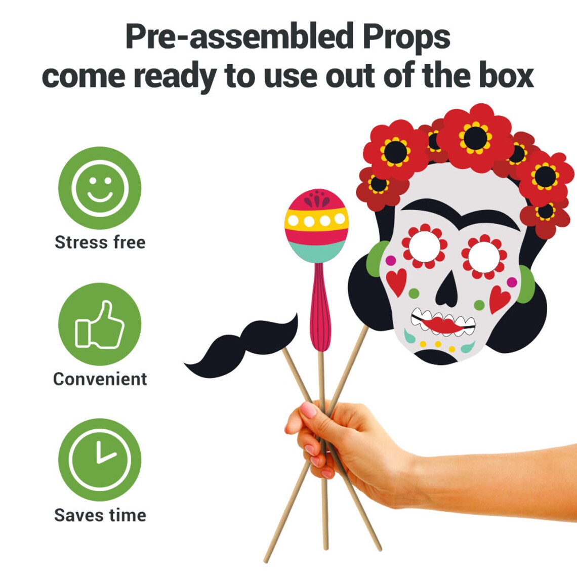 Fiesta Photo Booth Props FULLY ASSEMBLED Mexican Fiesta | Etsy