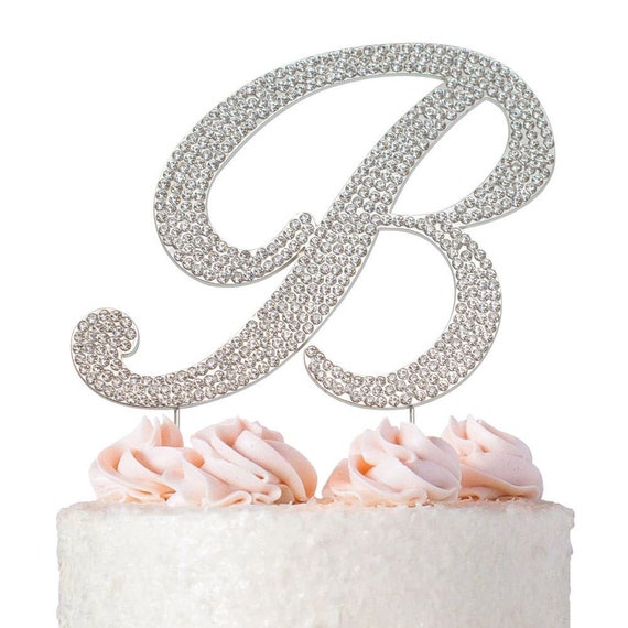 Letter b Birthday Cake Topper B Wedding Cake | Etsy
