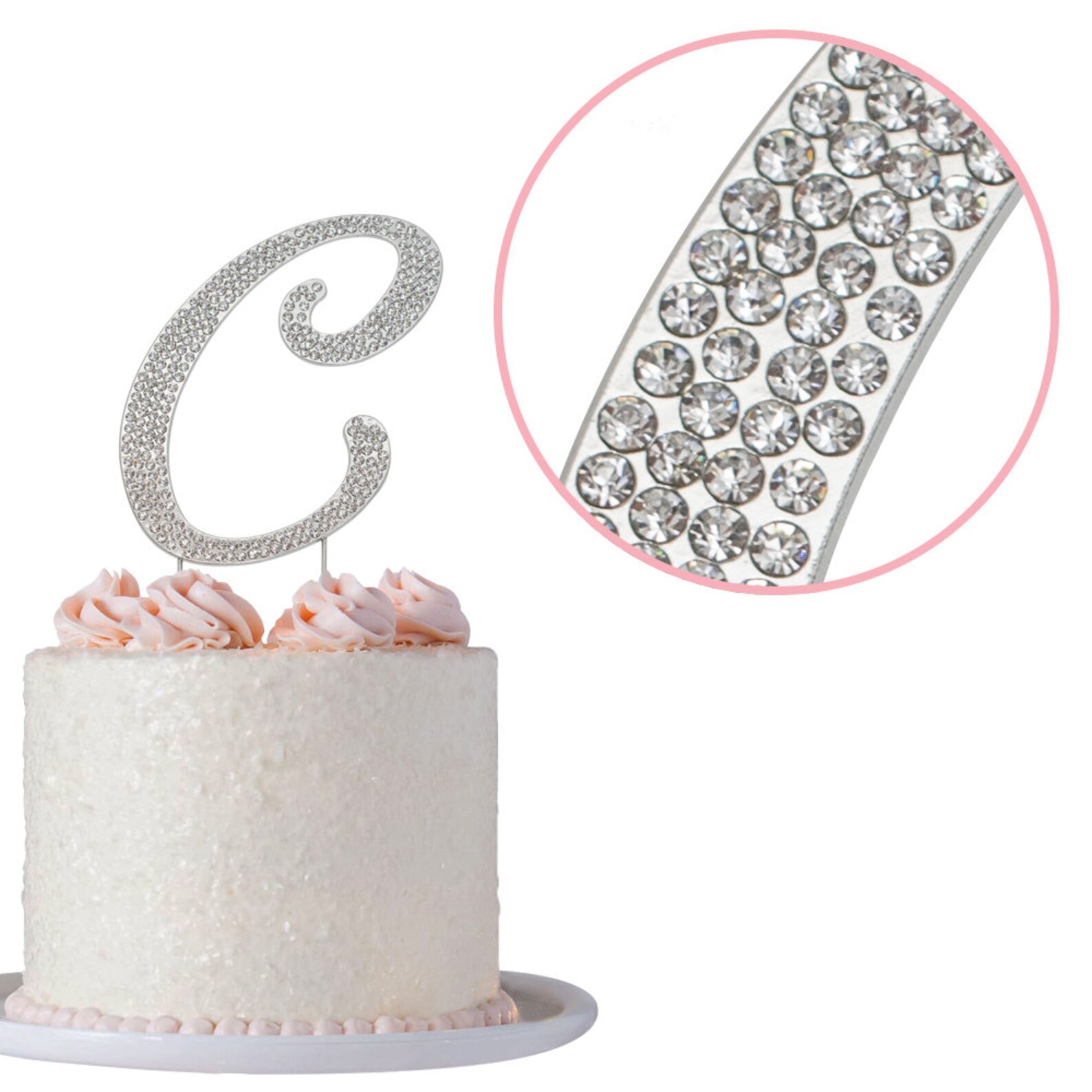 Letter "c" Birthday Cake Topper | C Wedding Cake Topper | SILVER Letter ...