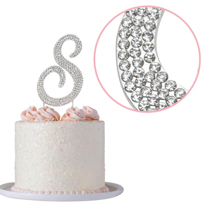 Letter s Birthday Cake Topper S Wedding Cake | Etsy