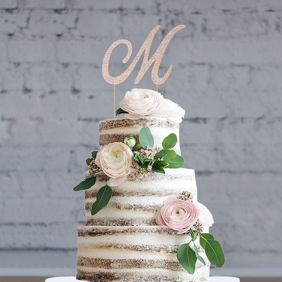 M Cake Topper