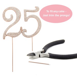 25 Cake Topper | 25th ROSE GOLD Birthday or Anniversary Cake Topper ...