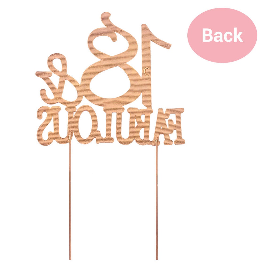 18 Birthday Cake Topper ROSE GOLD 18 and Fabulous Sparkly | Etsy