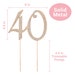 40 Birthday or Anniversary Cake Topper ROSE GOLD Number 40 Cake ...