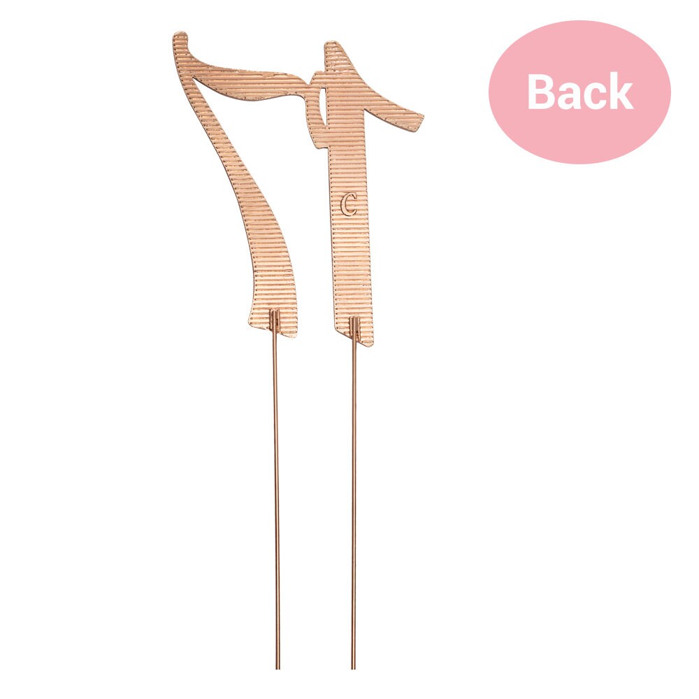 17 ROSE GOLD Birthday Cake Topper Number Seventeen Sparkly | Etsy