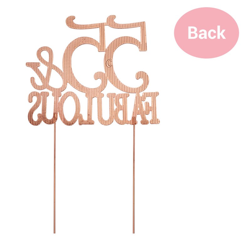 55 Birthday Cake Topper 55 And Fabulous Rose Gold Fun 55th Etsy