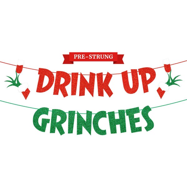 Grinch Xmas Party Banner - Etsy