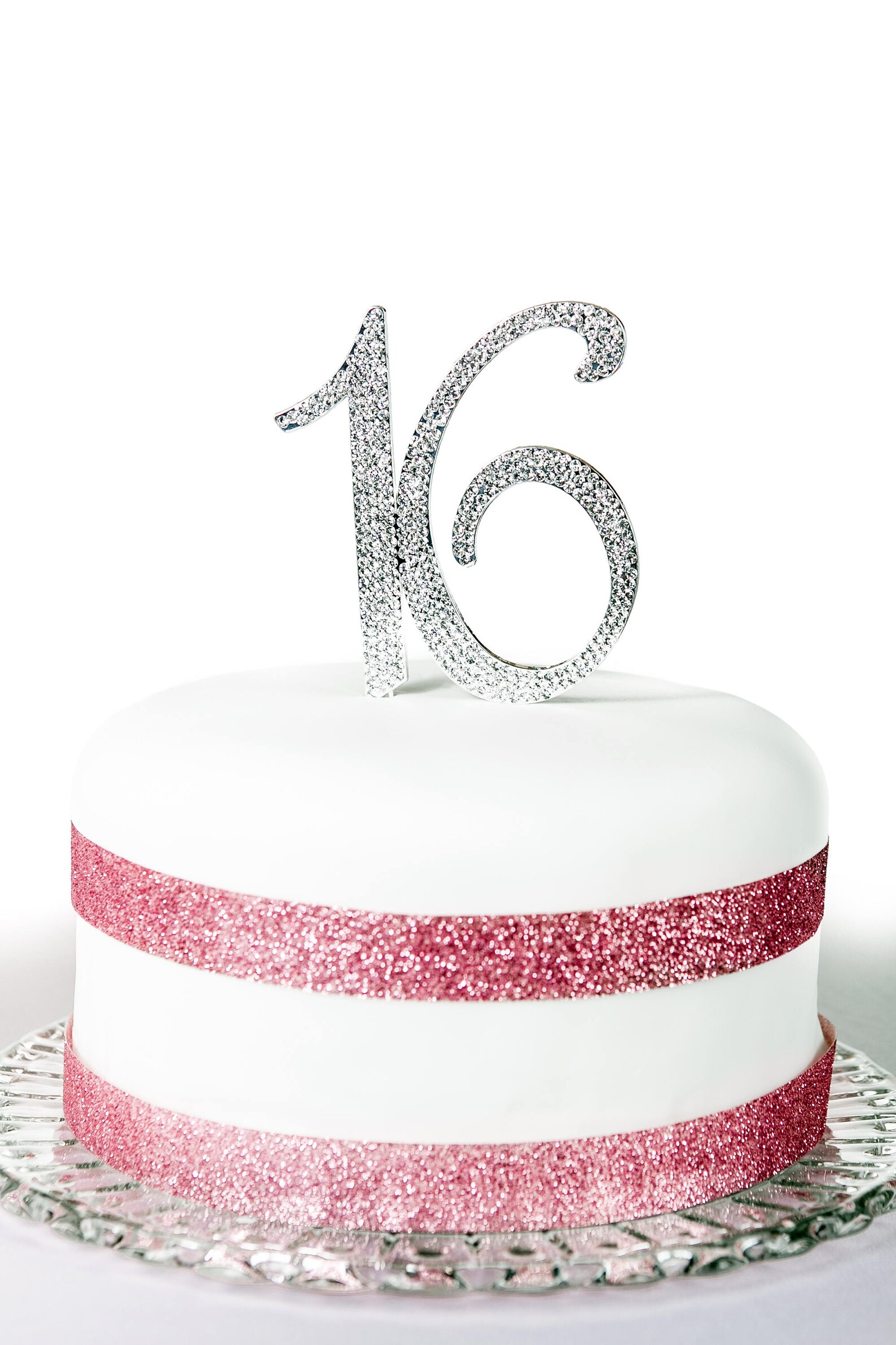 16 Birthday Cake Topper SILVER 16th Birthday Party - Etsy