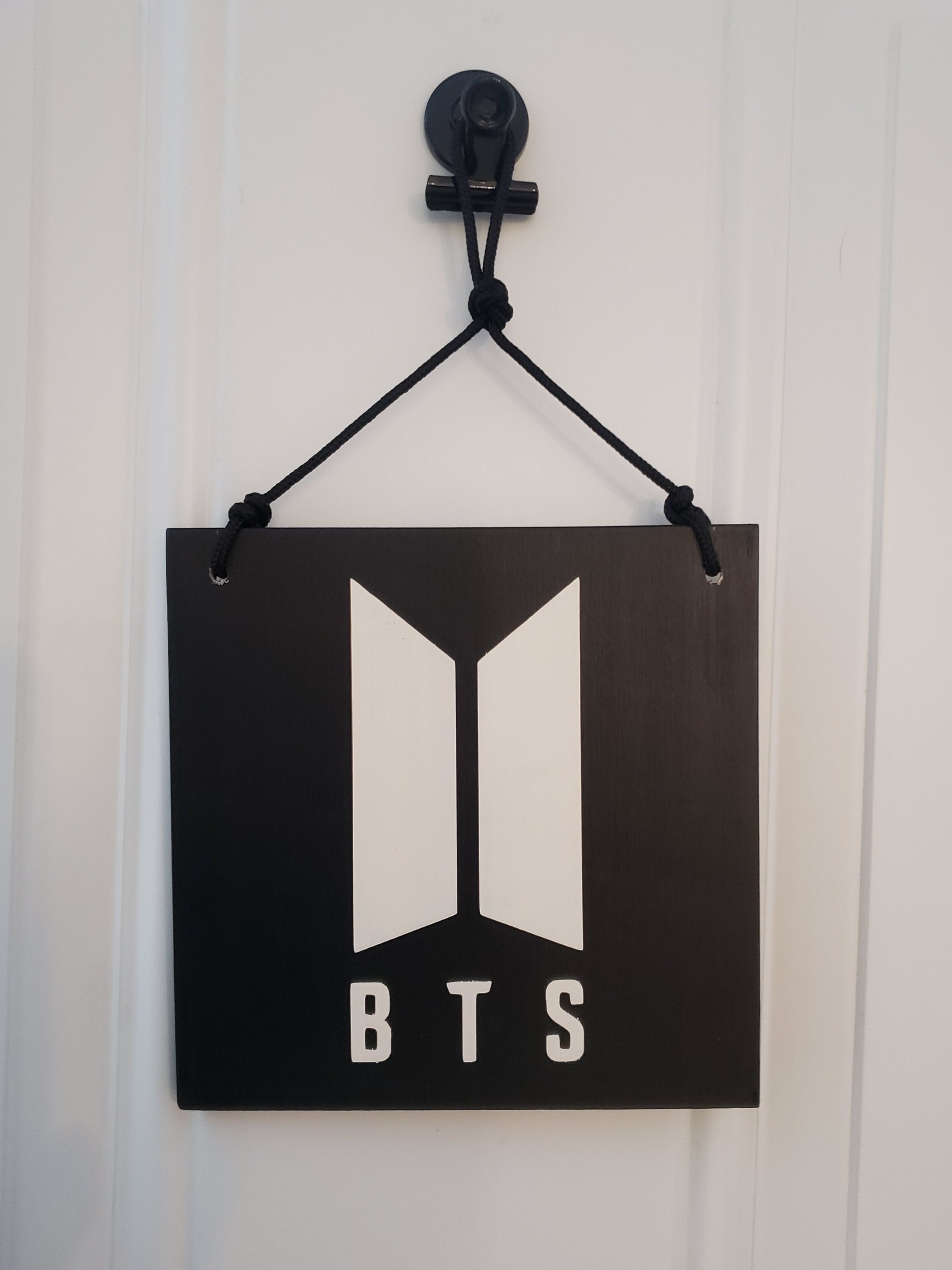 BTS Emblem o BTS Army Painted Sign 6-in square Door Hanger | Etsy