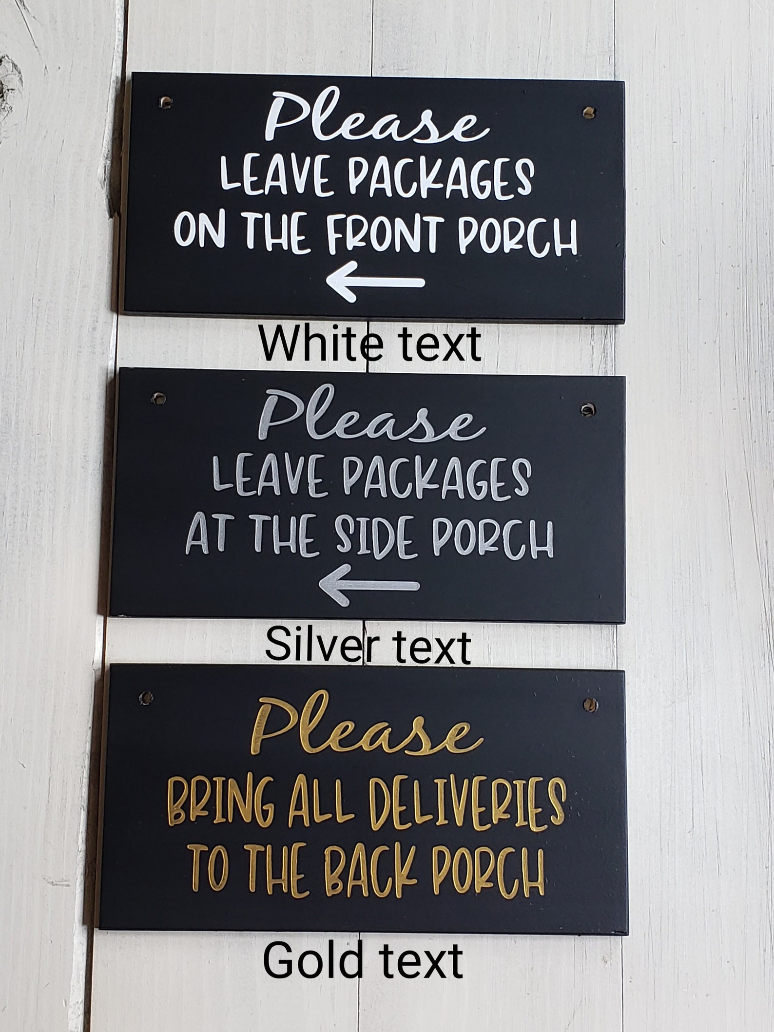 Package Delivery Instructions Sign Hanger Magnet Please Leave - Etsy
