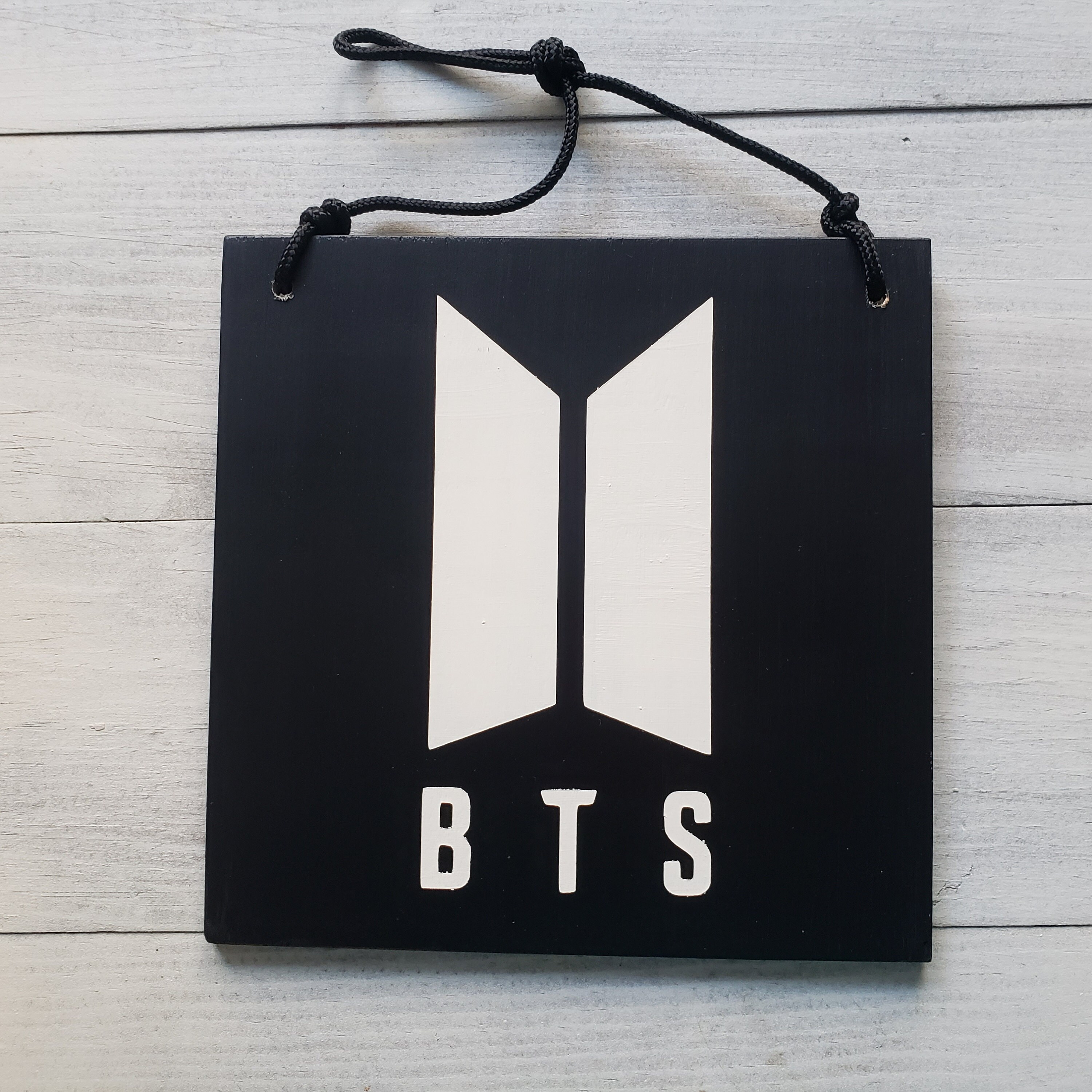 BTS Emblem o BTS Army Painted Sign 6-in square Door Hanger | Etsy