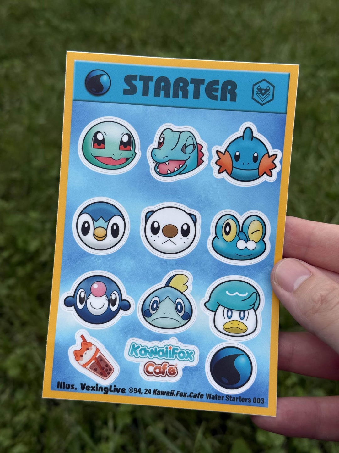 Cute Water Poke Sticker Sheet | Kawaii, Aesthetic, Stationery, Anime ...