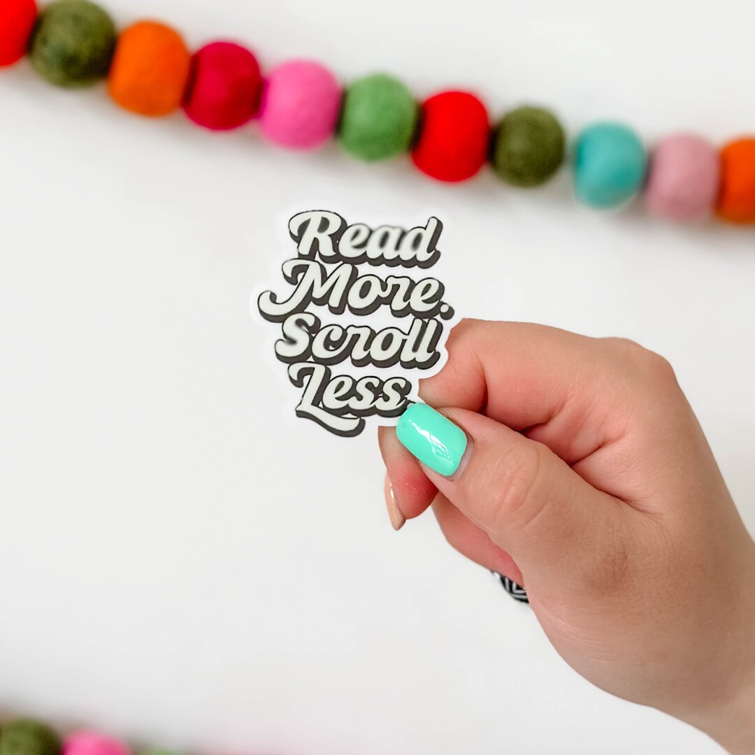 LMSS® STICKER - Read More. Scroll Less. | Mama Sticker | Trendy ...