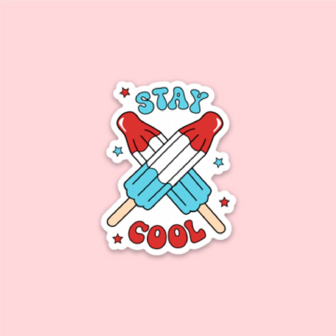 LMSS® STICKER - Stay Cool - Popsicles | Trendy Stickers | Water Bottle ...