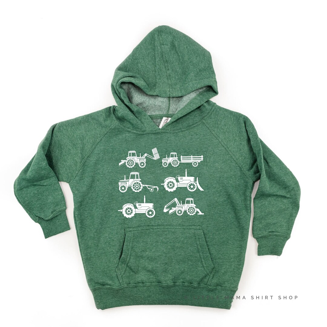 6 Tractors - CHILD HOODIE | Kids Graphic Hoodie | Tractor Hoodie | Kids ...