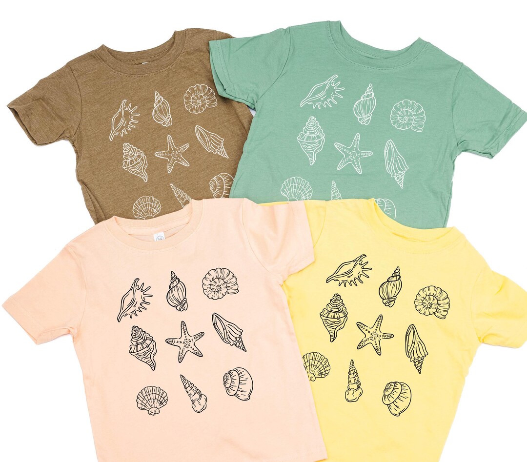 3x3 Seashells - Child Tee | Kids Summer Outfit | Spring Graphic Tee ...
