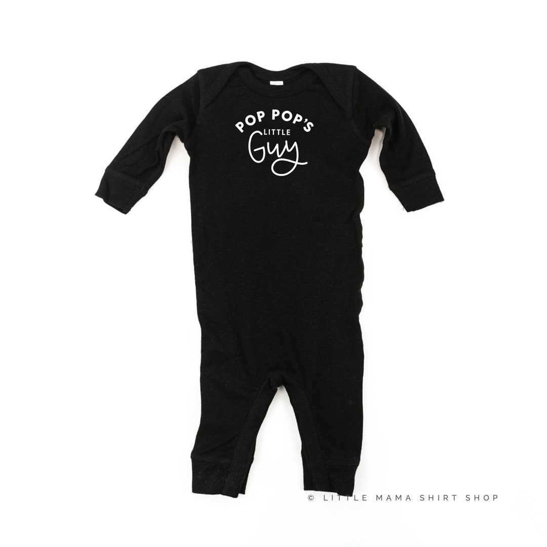Pop Pop's Little Guy - One Piece Baby SLEEPER | Baby Graphic Tee | Baby ...