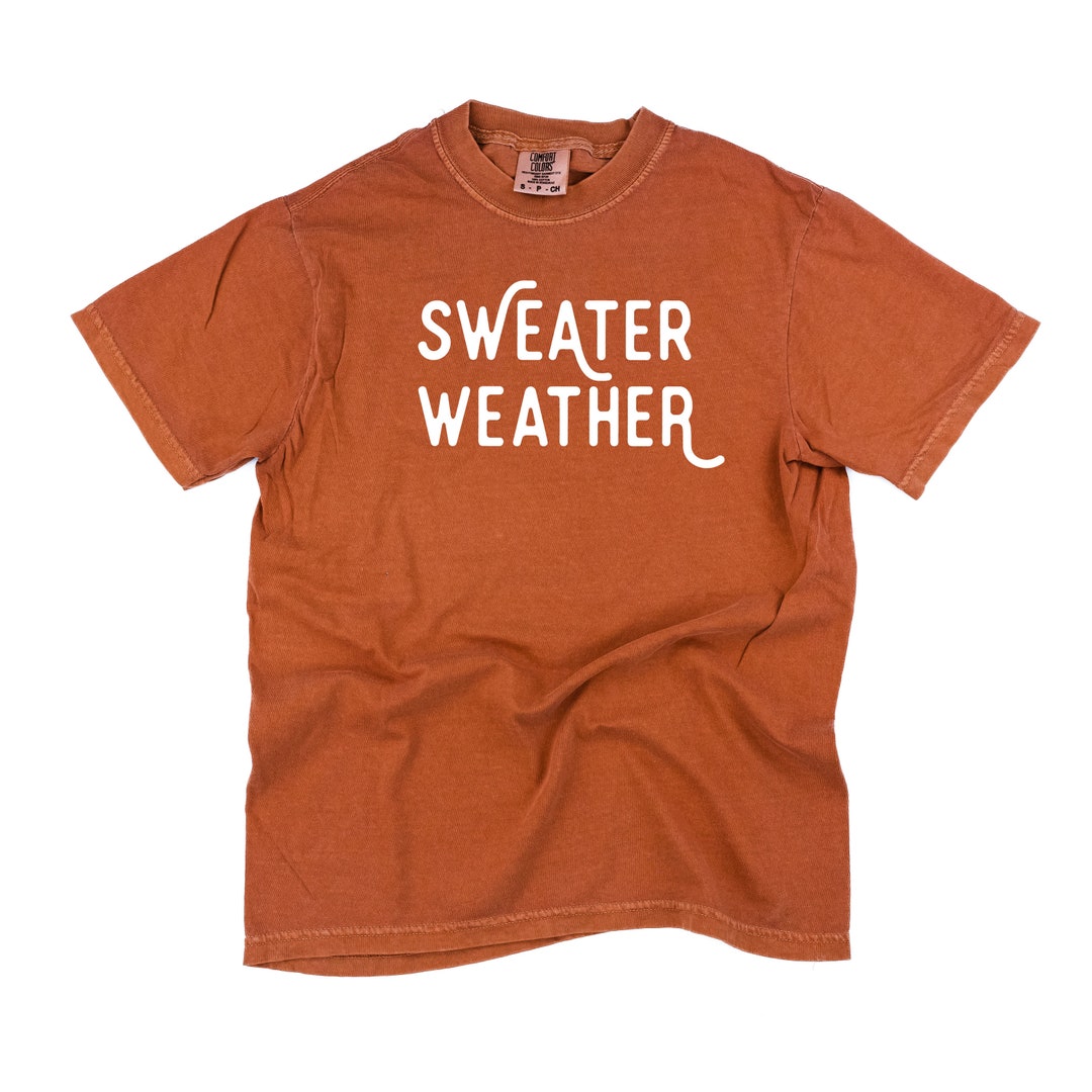 Sweater Weather Short Sleeve Comfort Colors Tee Indoorsy Holiday Outfit ...