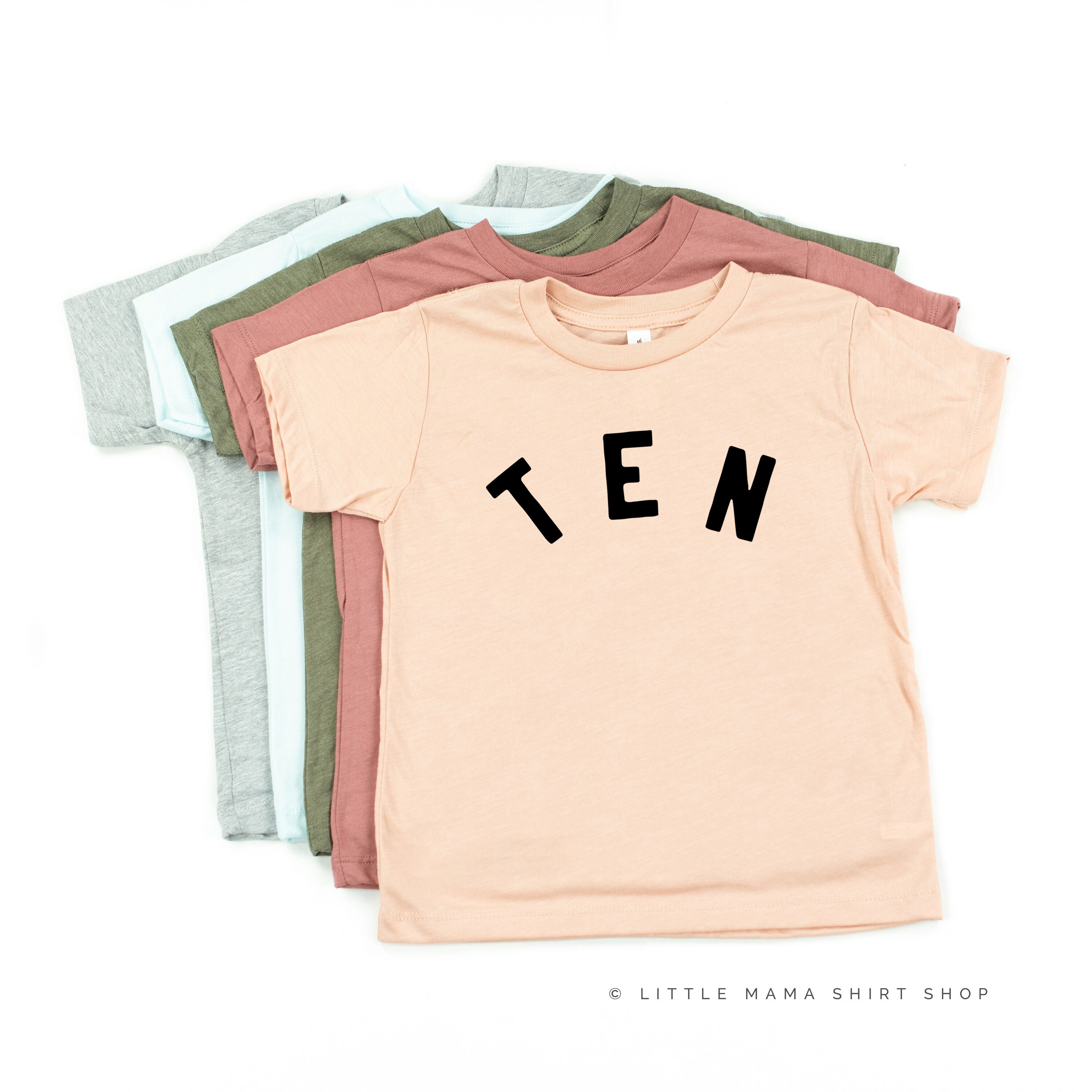 Birthday Number TEN BLOCK FONT© toddler Shirt Birthday - Etsy